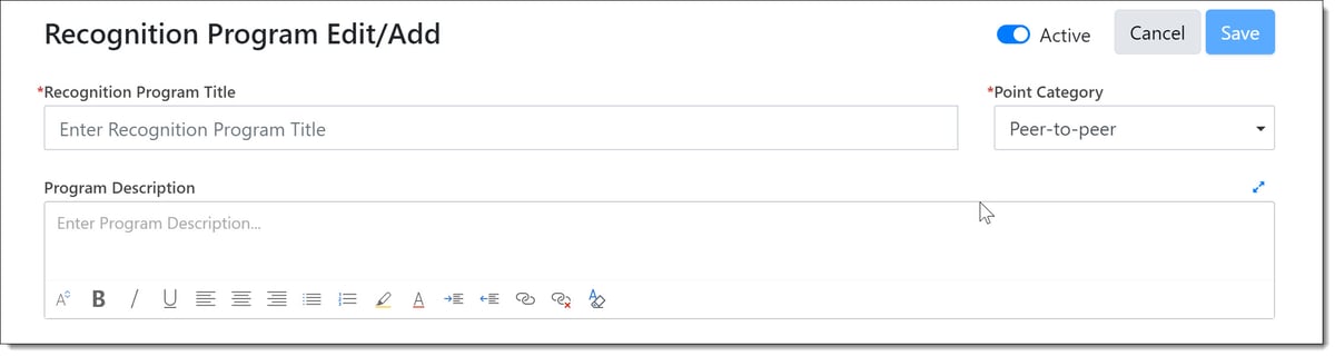 Adding a Recognition Program